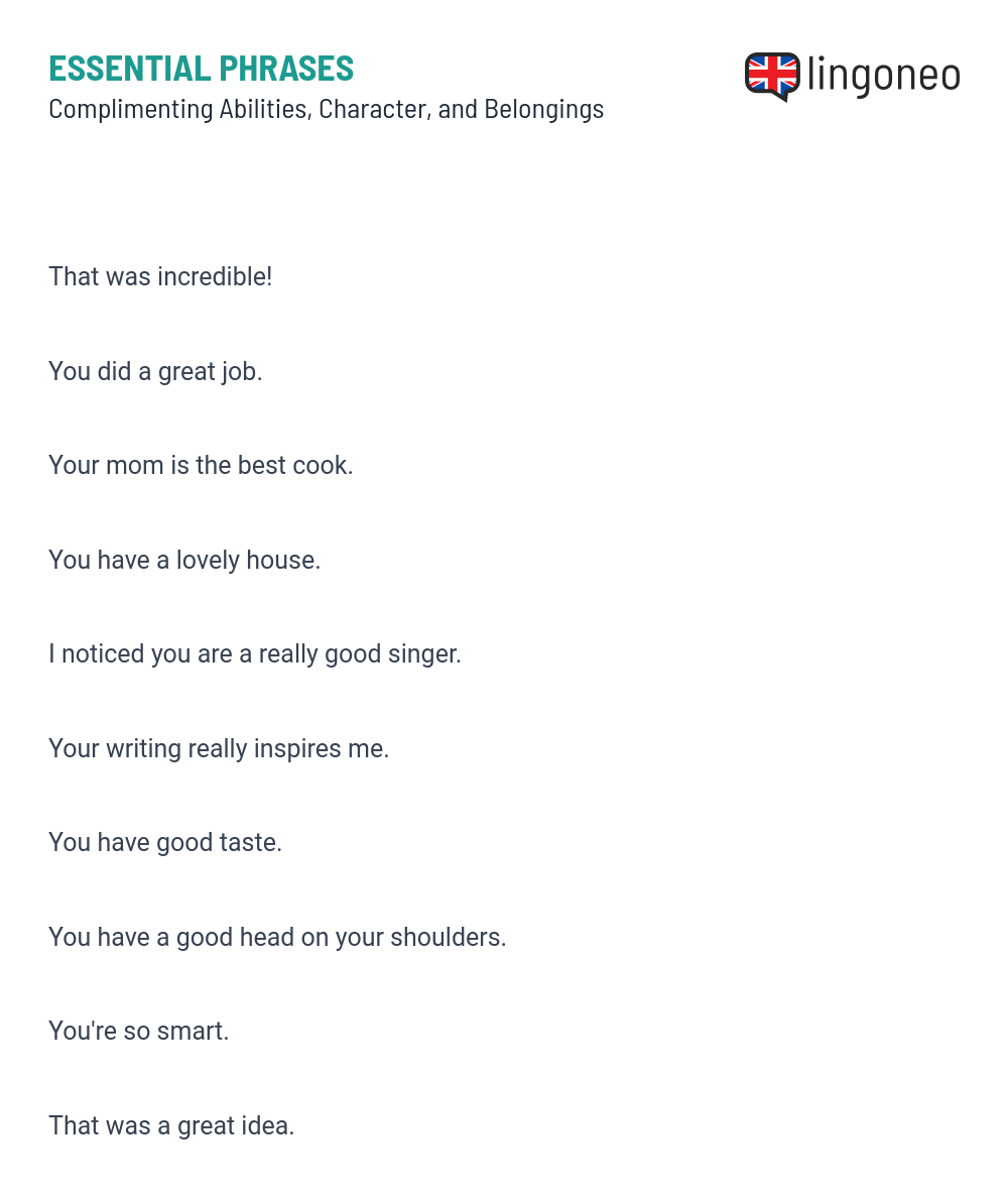 How do I give compliments? Learn the most essential English phrases ...